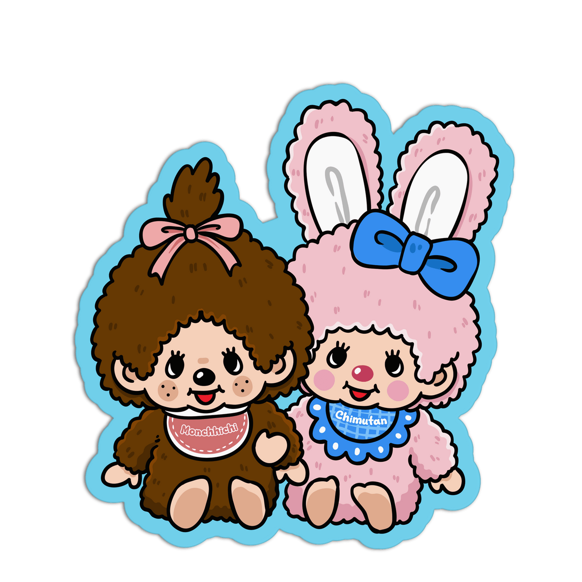 Berry & Blossom Monchhichi Textured Stickers – Invite Me