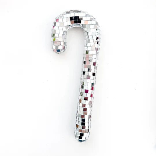 Silver Disco Candy Cane Ornament – Invite Me