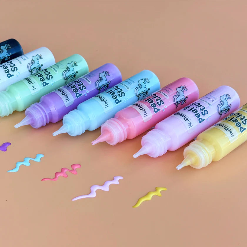 Hey Doodle Peel & Stick Glitter Paint -Easy Peel and Stickable Colours ...