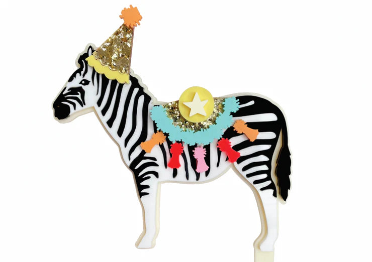 Hey Party Zebra Cake Topper – Invite Me