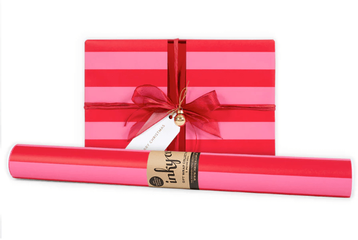 Wrapping Paper 5M Stripe Red + Pink – Invite Me