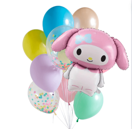 INFLATED Balloon Bunch Pastel Rainbow + My Melody Foil Balloon – Invite Me