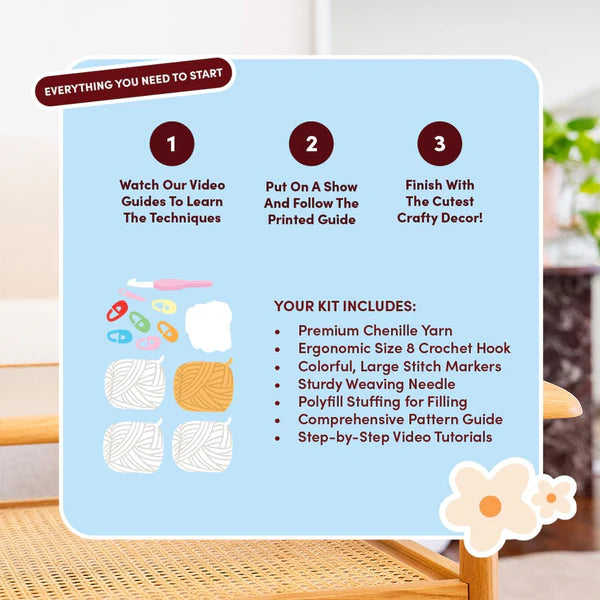 Craft Club Chunky Crochet Kit Daisy – Invite Me