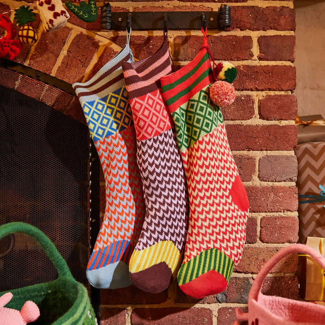 Sage X Clare Palmina Knitted Stocking - Crimson – Invite Me