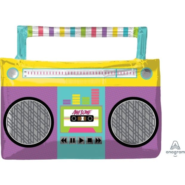 Awesome Boombox Foil Balloon – Invite Me