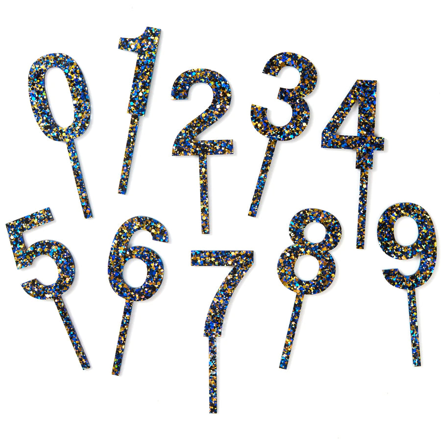 Glittery Blue Cake Topper Number 2 – Invite Me